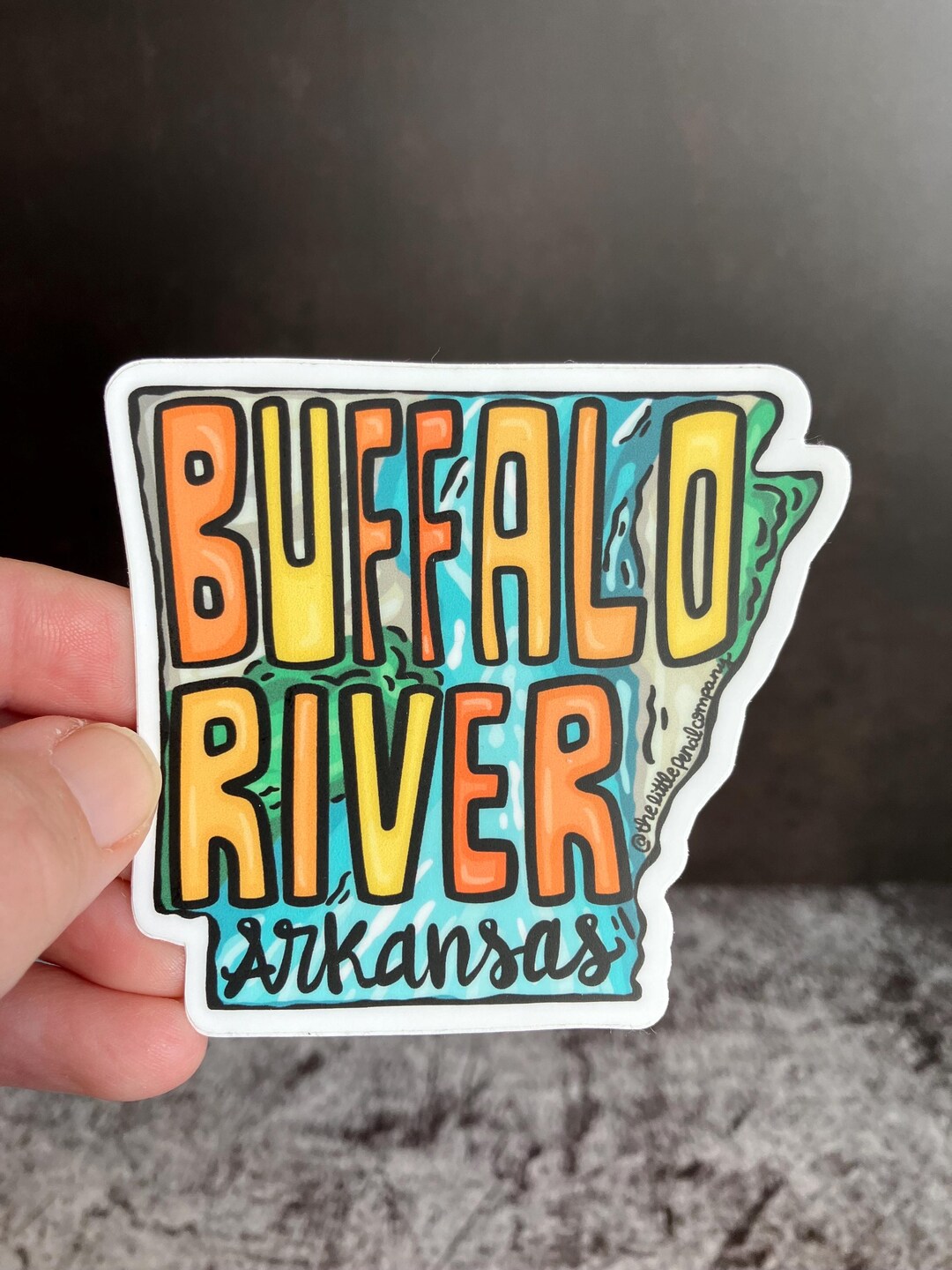 VINYL STICKER Buffalo River Arkansas Sticker - Etsy
