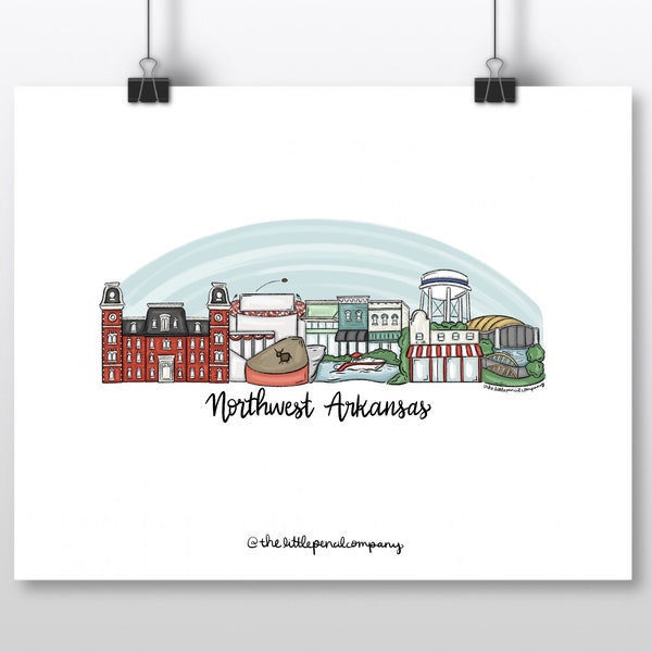 Map of Northwest Arkansas - Etsy