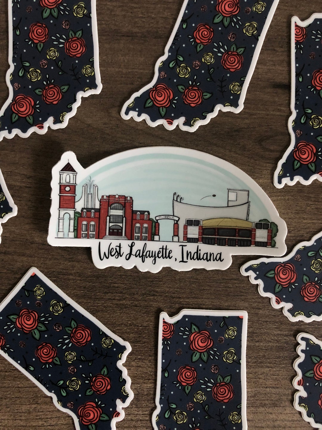 VINYL STICKER - West Lafayette, Indiana - Etsy