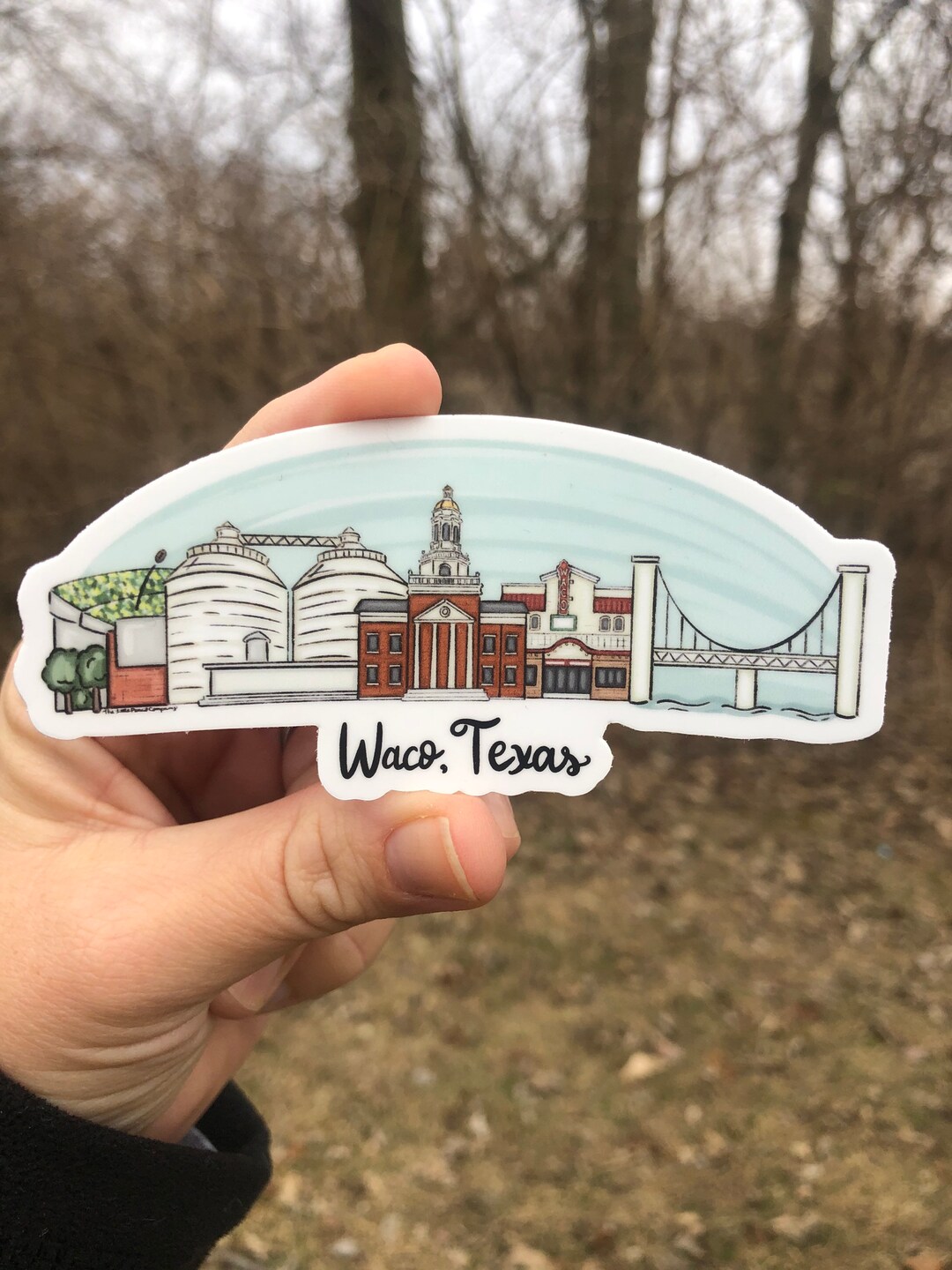 VINYL STICKER Waco, Texas/baylor/magnolia/silos - Etsy