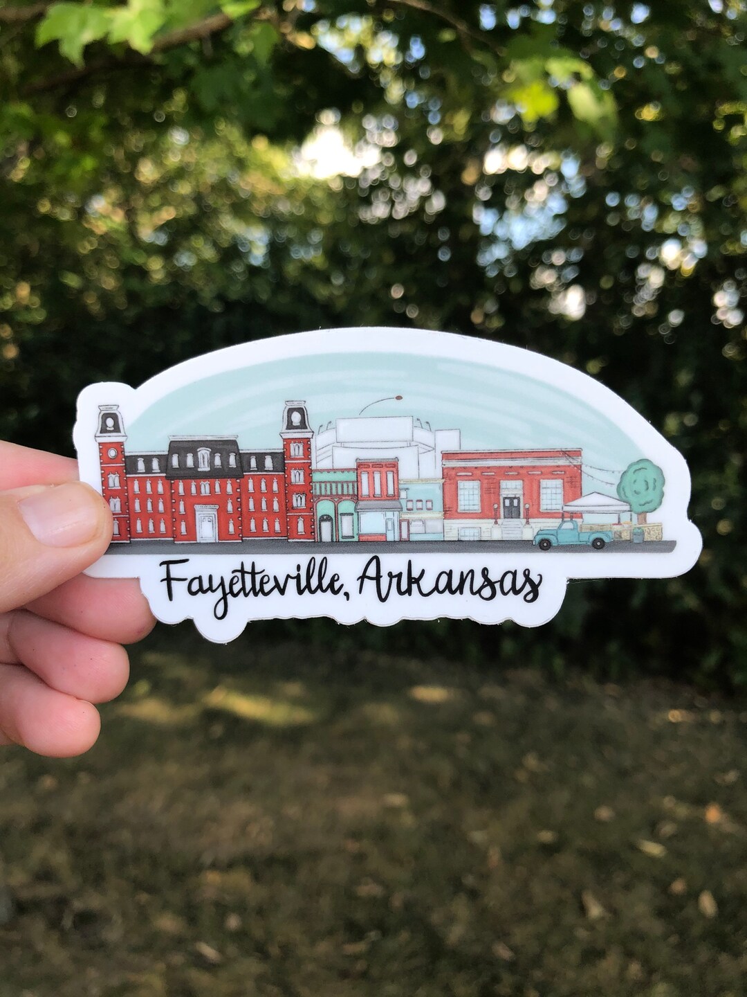 STICKER Fayetteville, Arkansas Skyline - Etsy