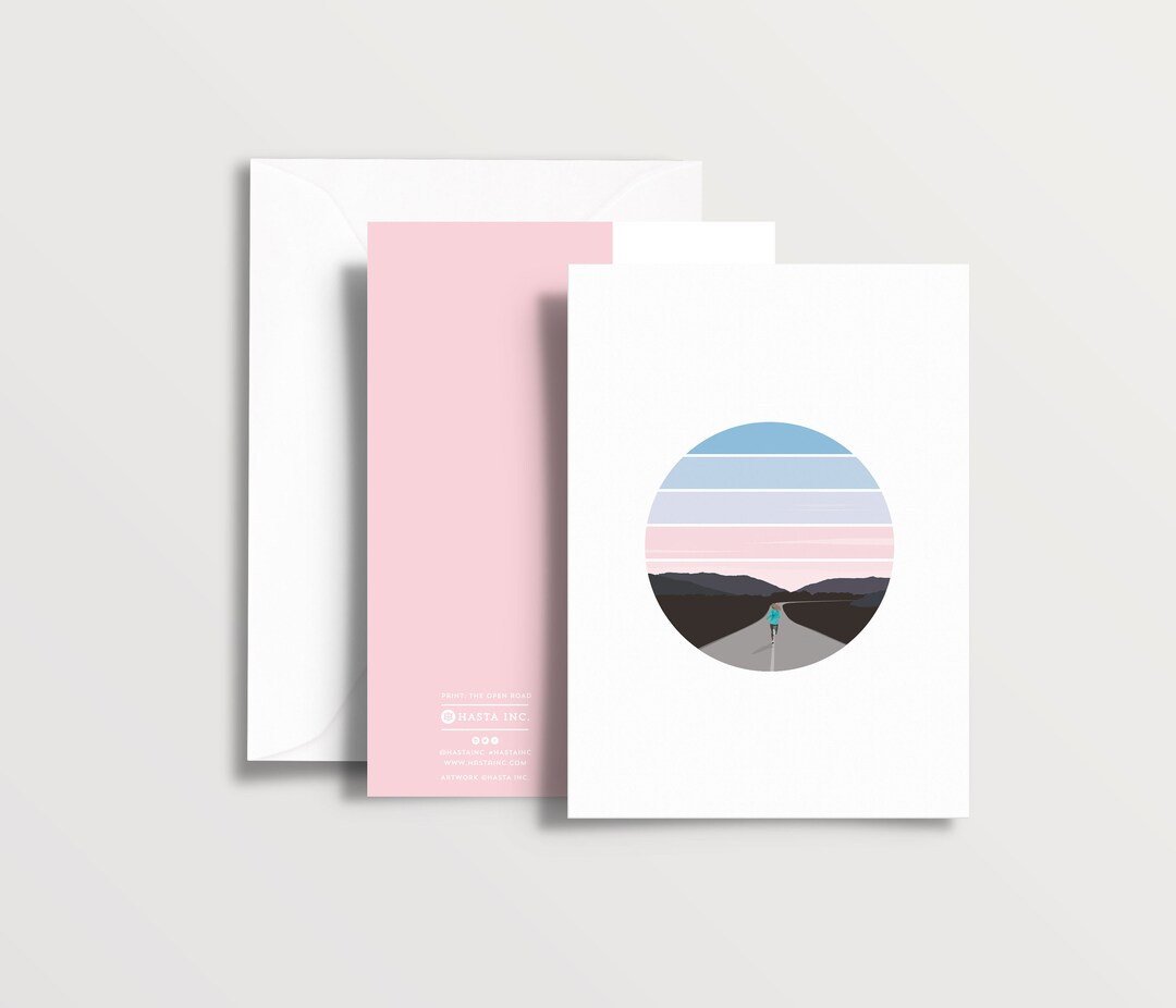 The Open Road Card Greeting Card Gift Card Running Art Runner Birthday ...