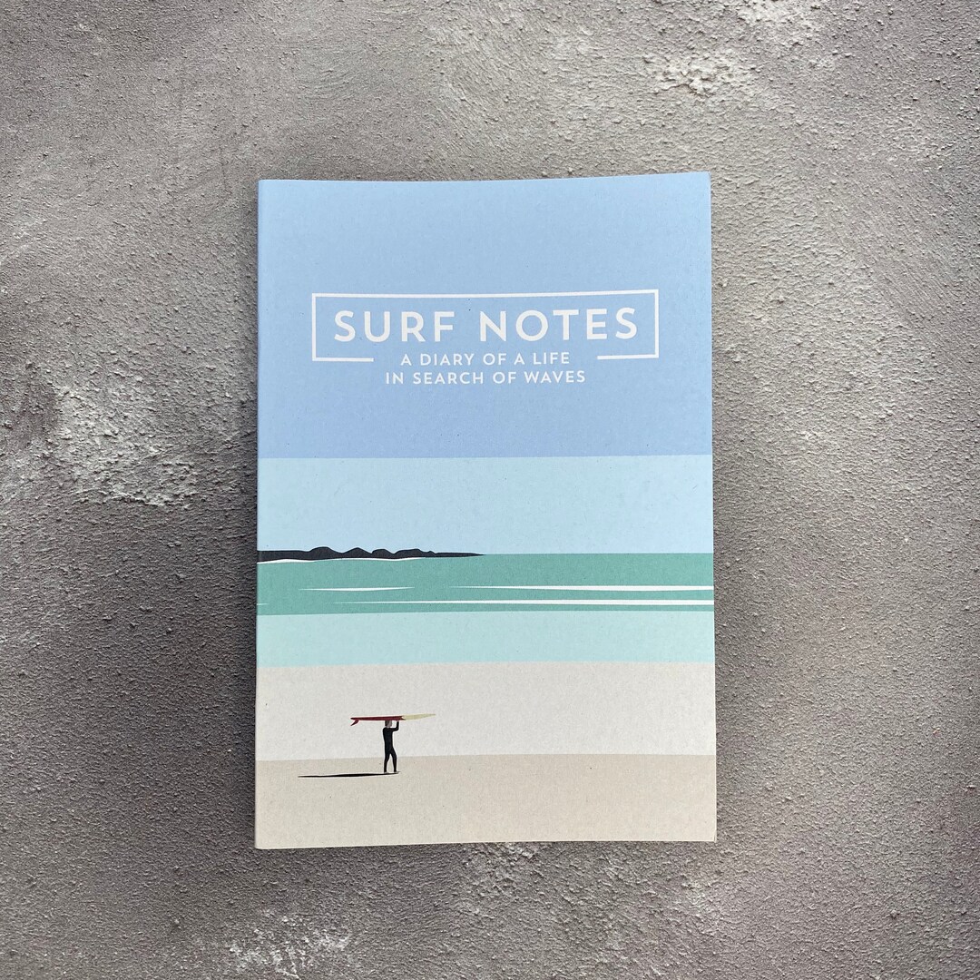 Surf Notes tiree Longboarder, Surfing Notebook, Surfer, Diary, Waves ...