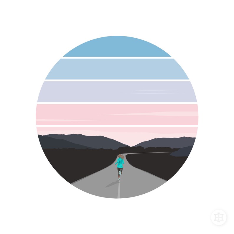 Running Inspired Art. the Open Road Giclee Print. Born to Run. | Etsy