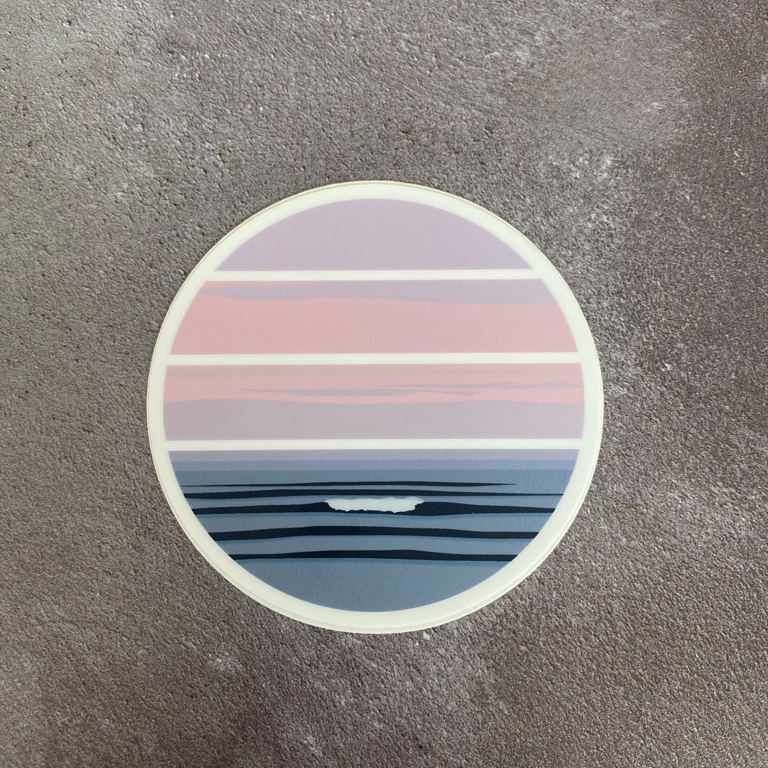 Atlantic Dreams Vinyl Sticker Ocean Sticker Round Sticker Surfboard ...