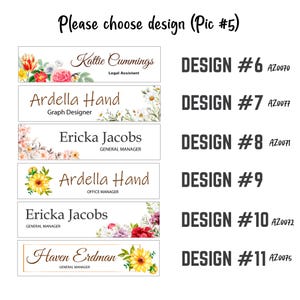 Flower Acrylic Desk Name Plate: Personalized Office Decor - Etsy