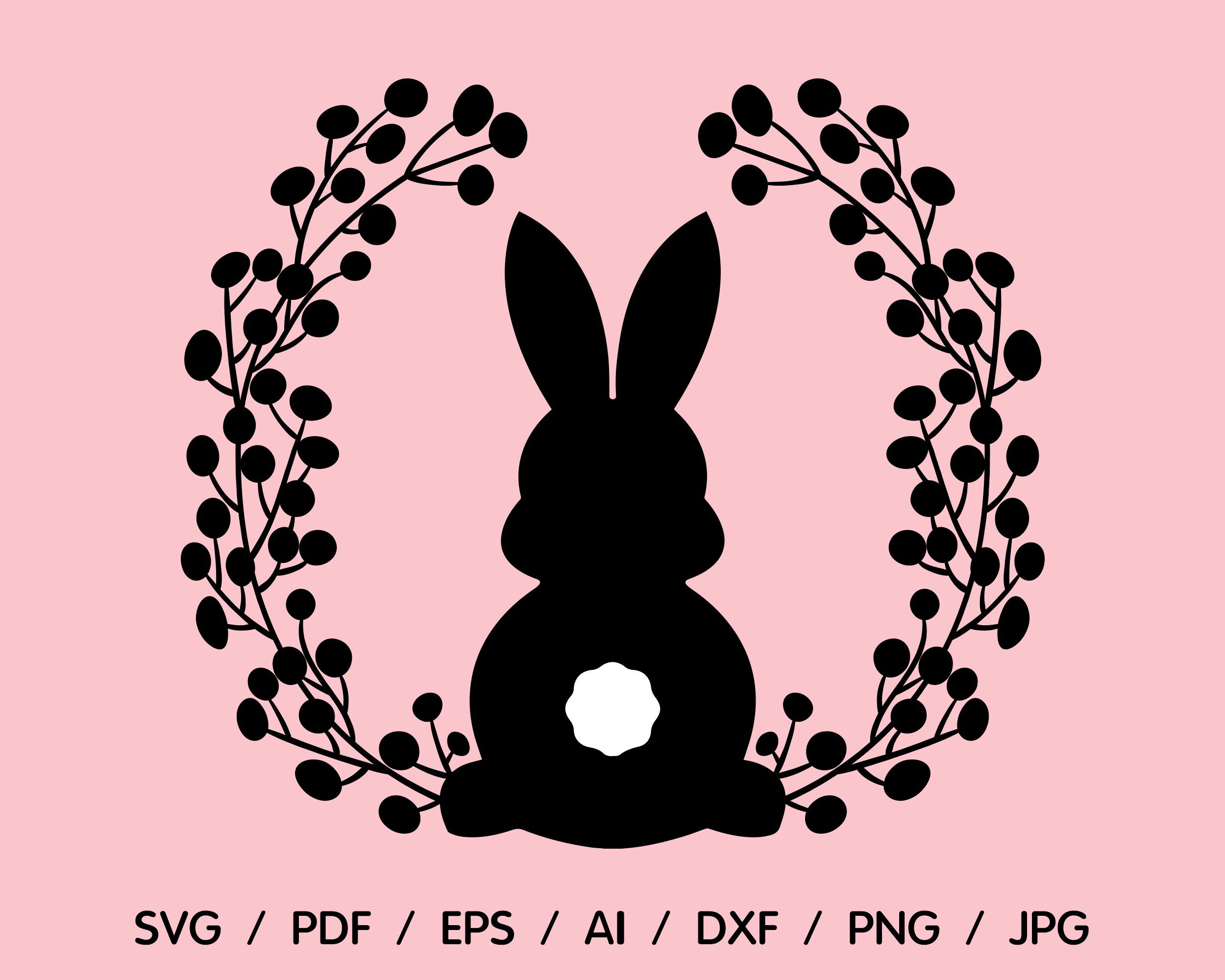 Easter Svg Easter Bunny Svg Bunny Silhouette Easter Clipart - Etsy