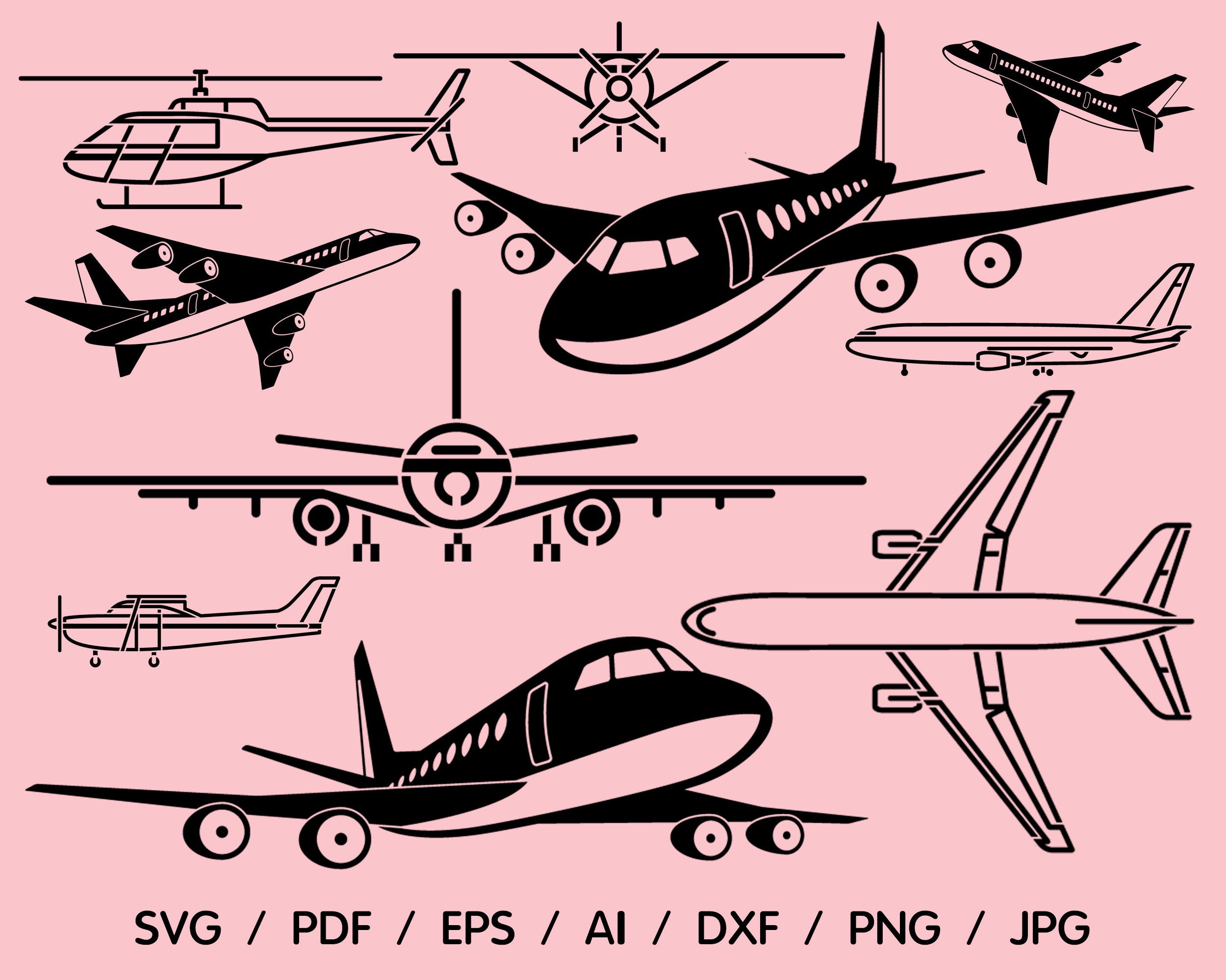 Planes Svg Airplane Svg Files for Cricut Plane Clipart Plane - Etsy