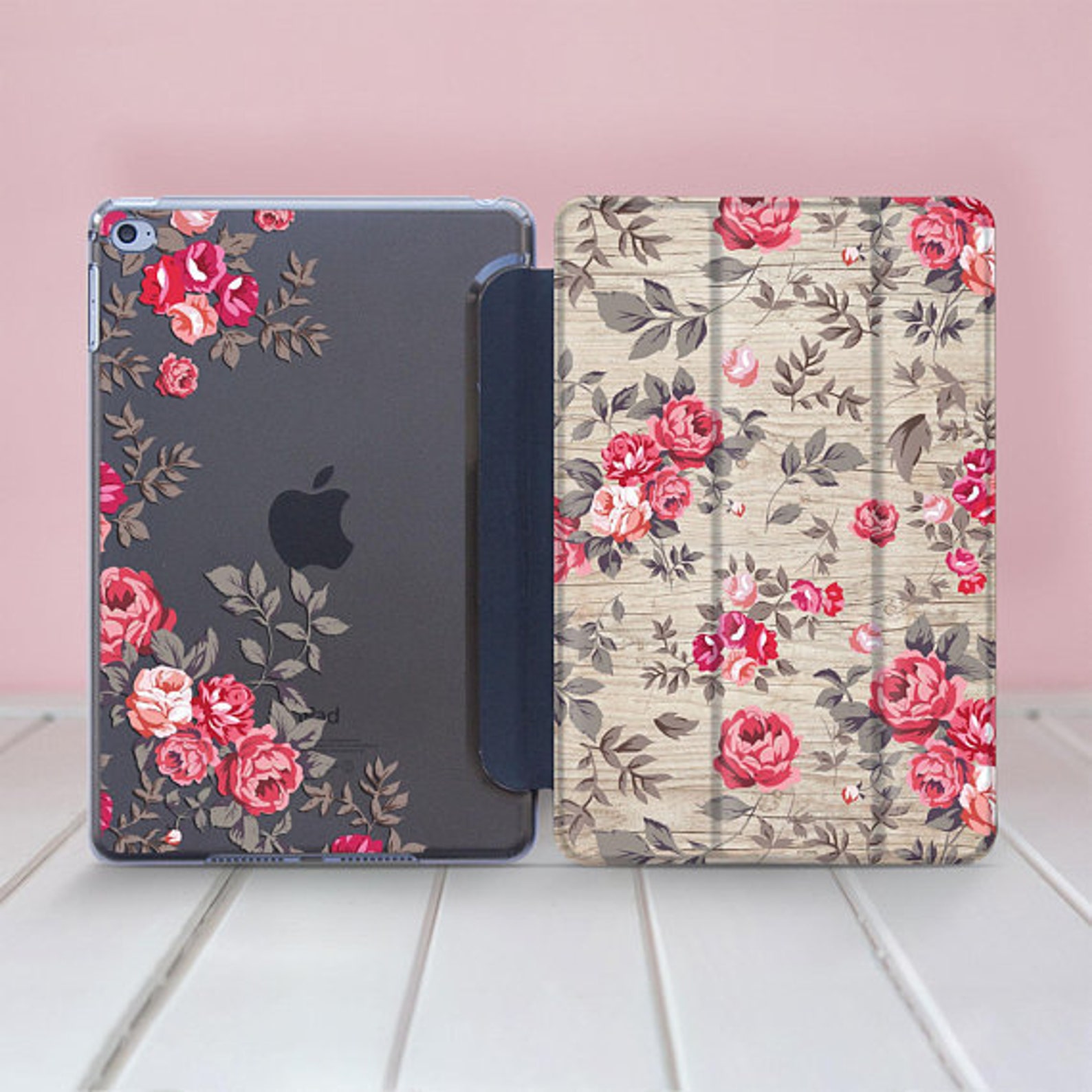 Wood iPad 10.2 Case Floral Print iPad 10.2 2019 Hard Case | Etsy