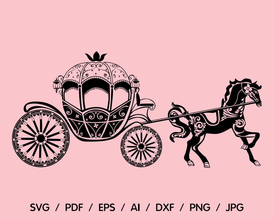 Carriage Svg Carriage Clipart Horse Svg Wagon Svg Silhouette - Etsy ...
