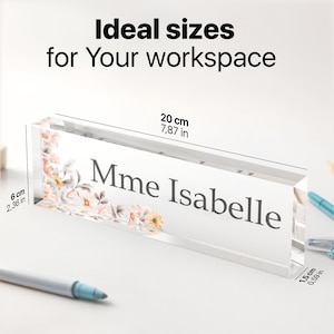 Manager’s Personalized Acrylic Desk Sign – Elegant Name Plate for ...