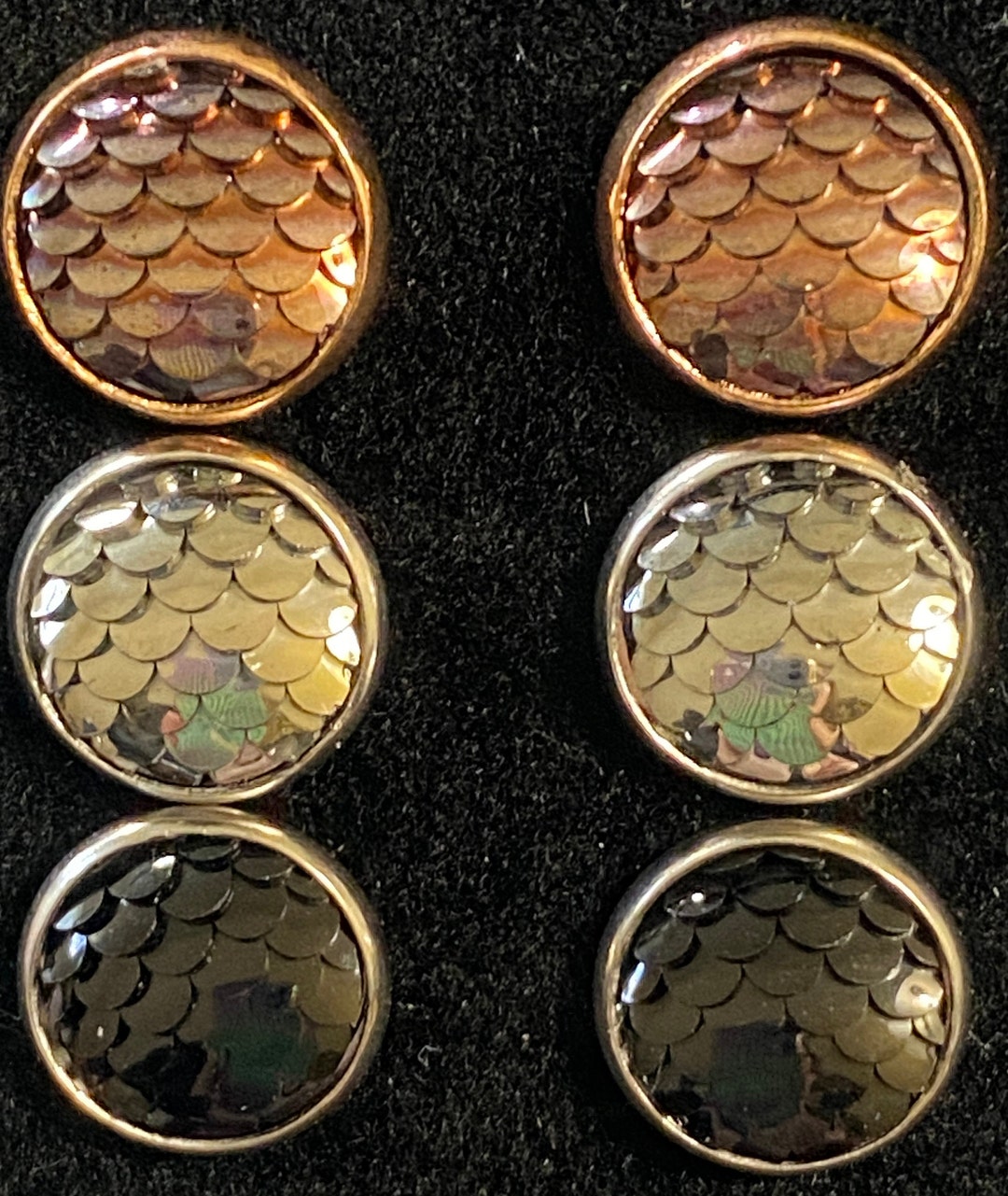 Dragon Scale / Mermaid Scale / Fish Scale 14MM Stainless Steel Post ...