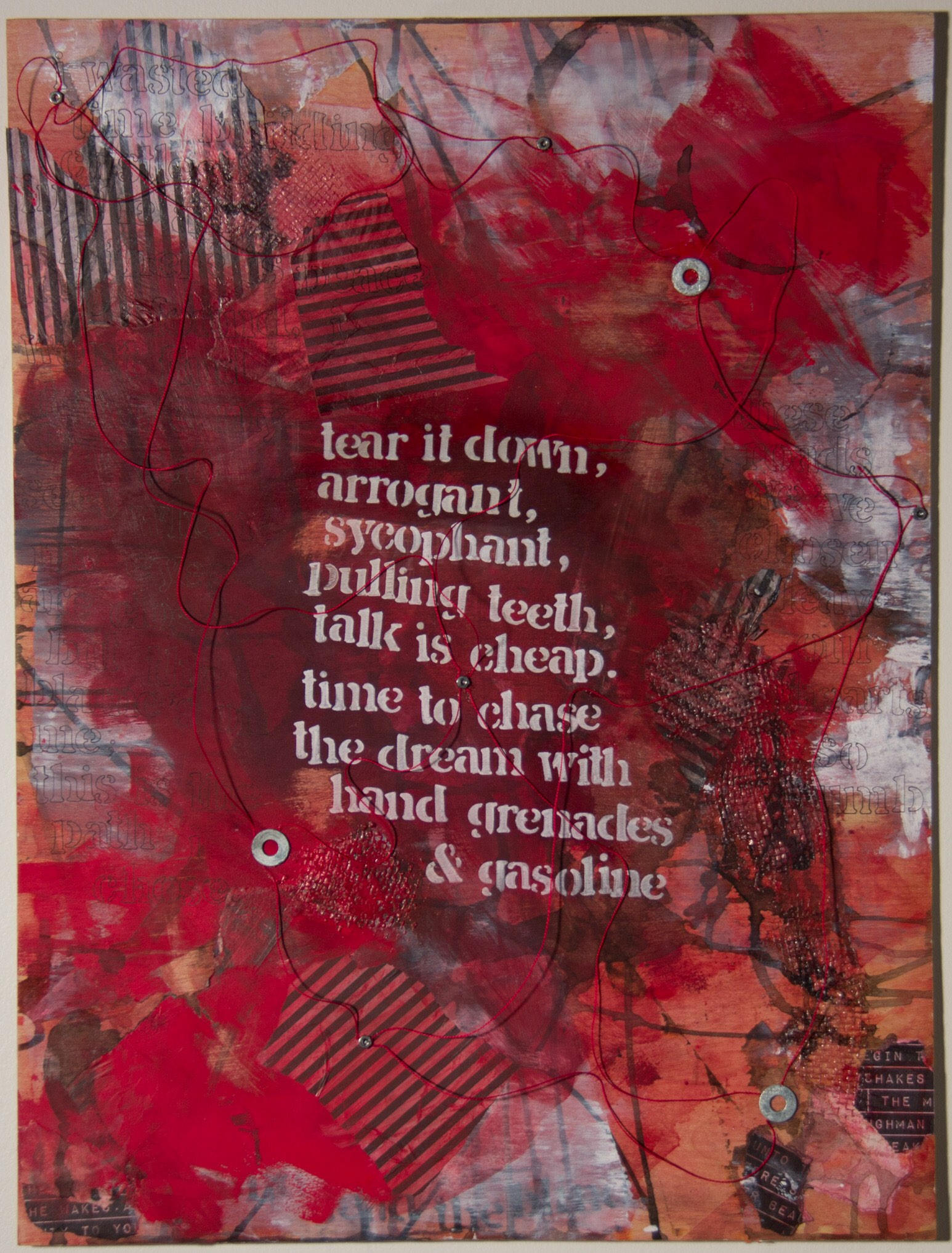 Original Mixed Media Word Art - Etsy