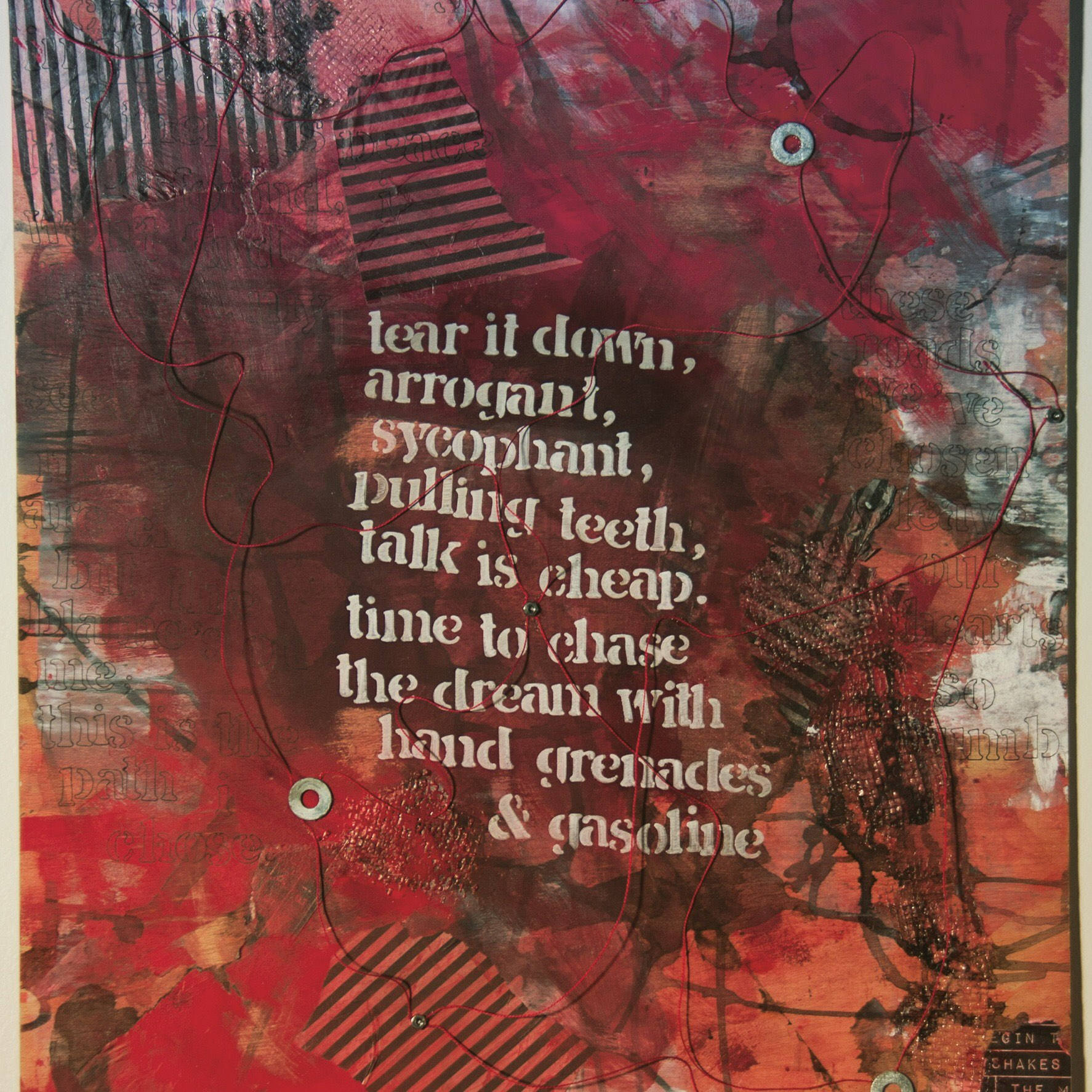 Original Mixed Media Word Art - Etsy