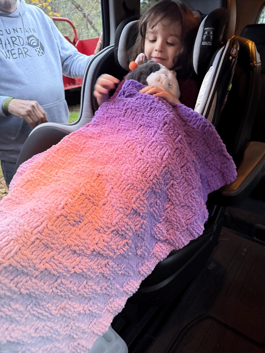 Ombre Purple, New Uniquely Sized Baby Blanket for Strollers and Car ...