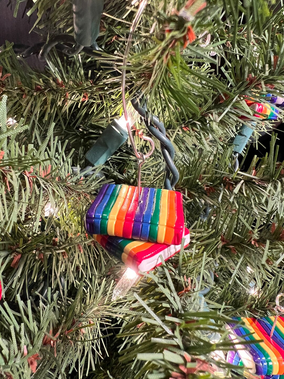 Double Reading Rainbow Book Ornament - Etsy