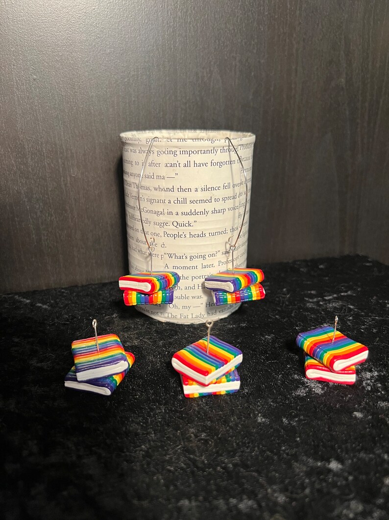 Double Reading Rainbow Book Ornament - Etsy