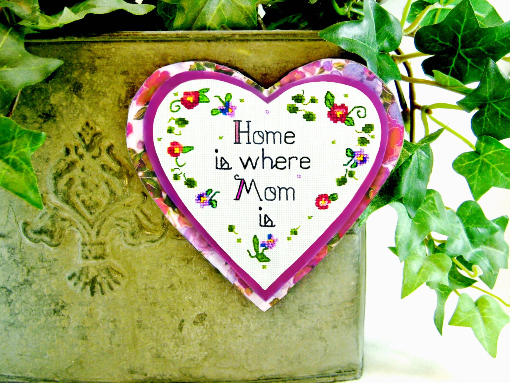 Home is Where Mom Is Heart Magnet Special Gift for Mom | Etsy