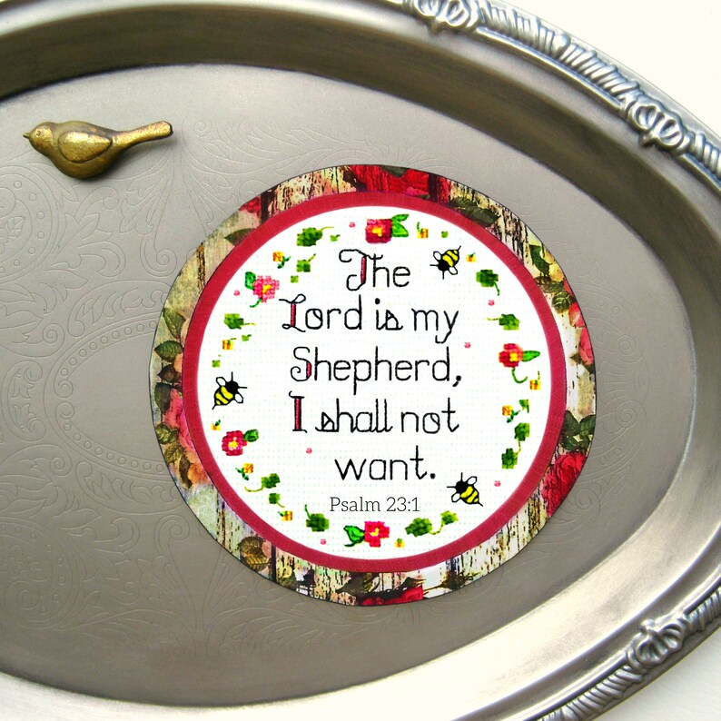 Psalm 23:1, the Lord is My Shepherd, Scripture Magnet, 23rd Psalms ...