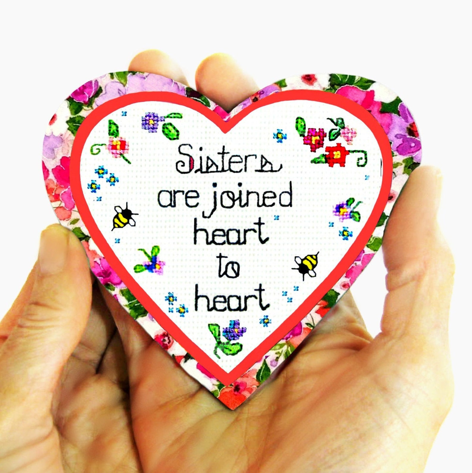 Sisters Are Joined Heart to Heart, Cute Magnets, Long Distance Sister ...