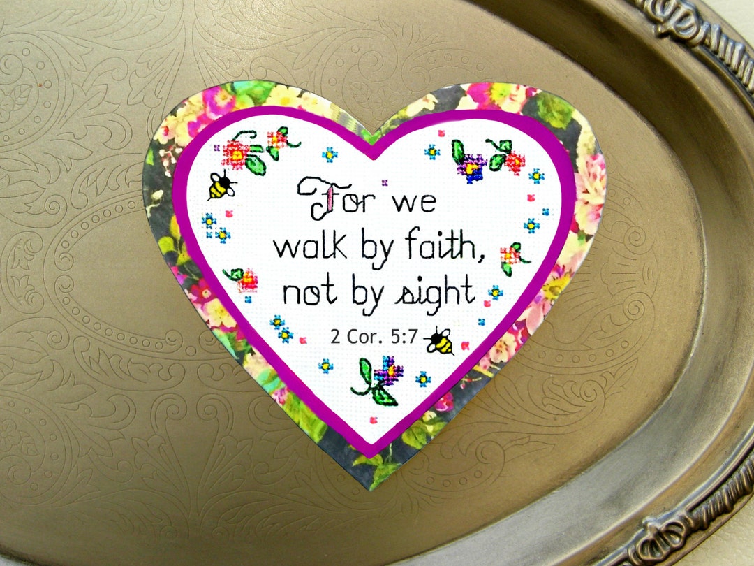 Walk by Faith, Scripture Magnet, for We Walk by Faith Not by Sight, 2 ...
