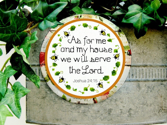 Joshua 24:15 as for Me and My House We Will Serve the Lord - Etsy