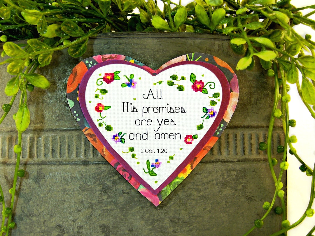 All His Promises Are Yes and Amen, Bible Verse Magnet, 2 Cor 1 :20 ...