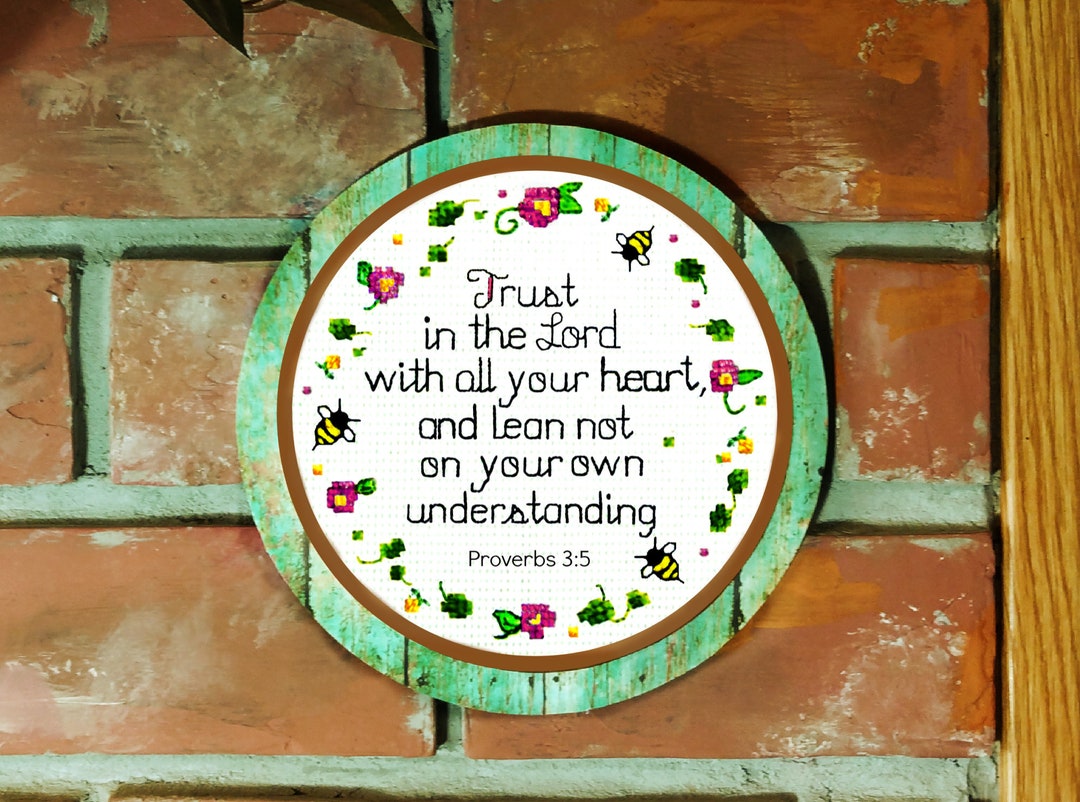 Proverbs 3:5. Trust in the Lord With All Your Heart, Scripture Plaque ...