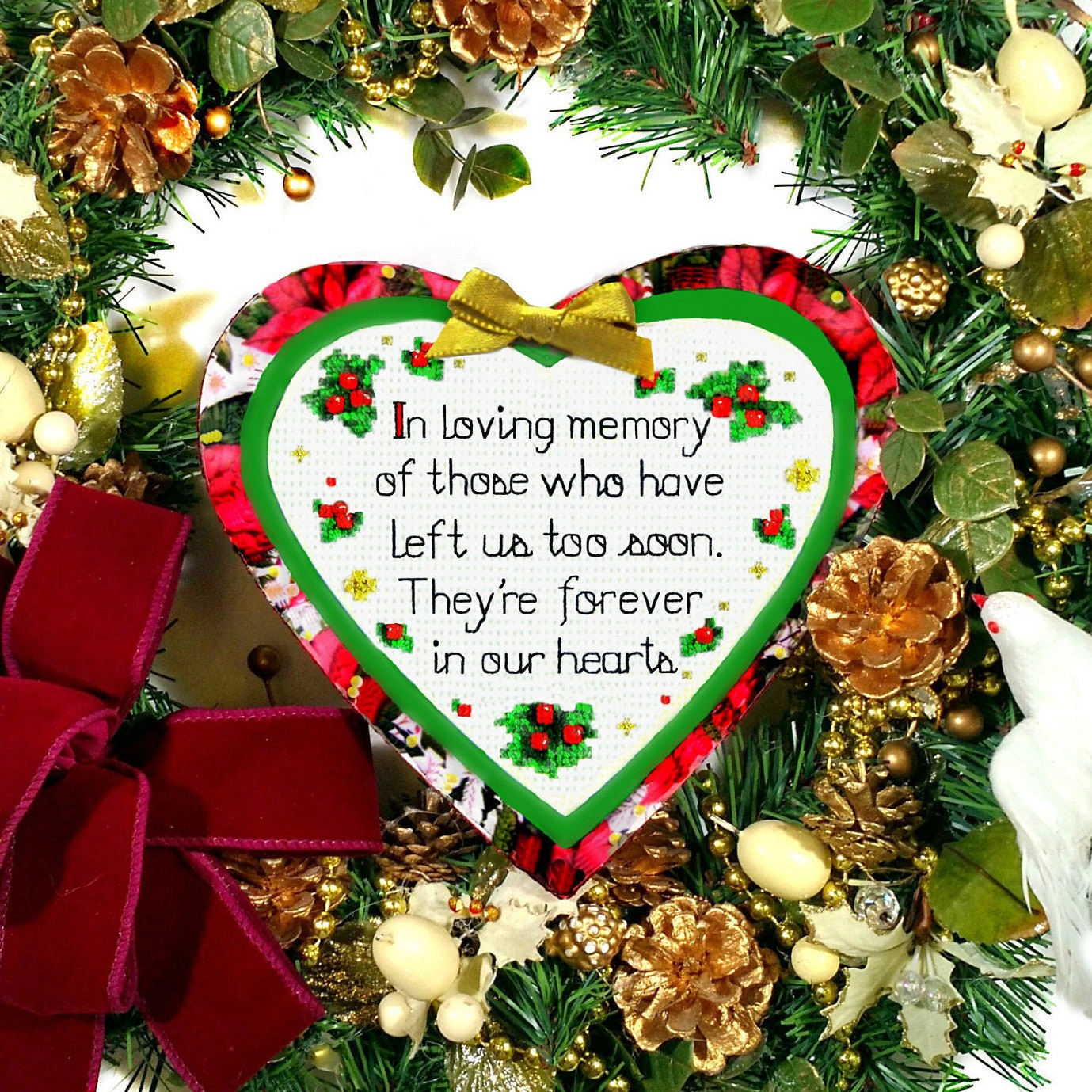 In loving memory Family memorial Christmas ornament Forever | Etsy