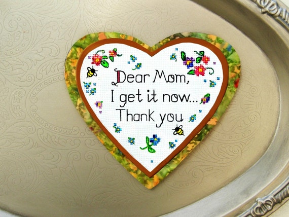Dear Mom Heart Magnet Mom Birthday Gift From Daughter Mom - Etsy