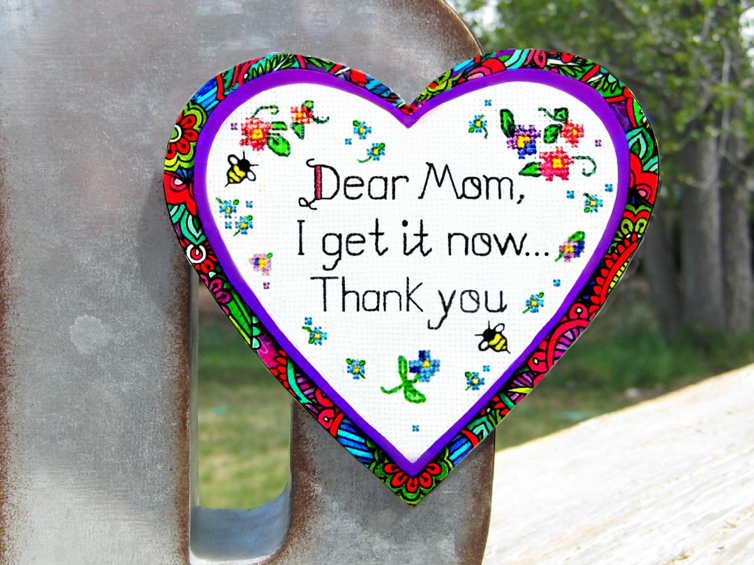 Dear Mom, Heart Magnet, Mom Birthday Gift From Daughter , Mom Quotes ...