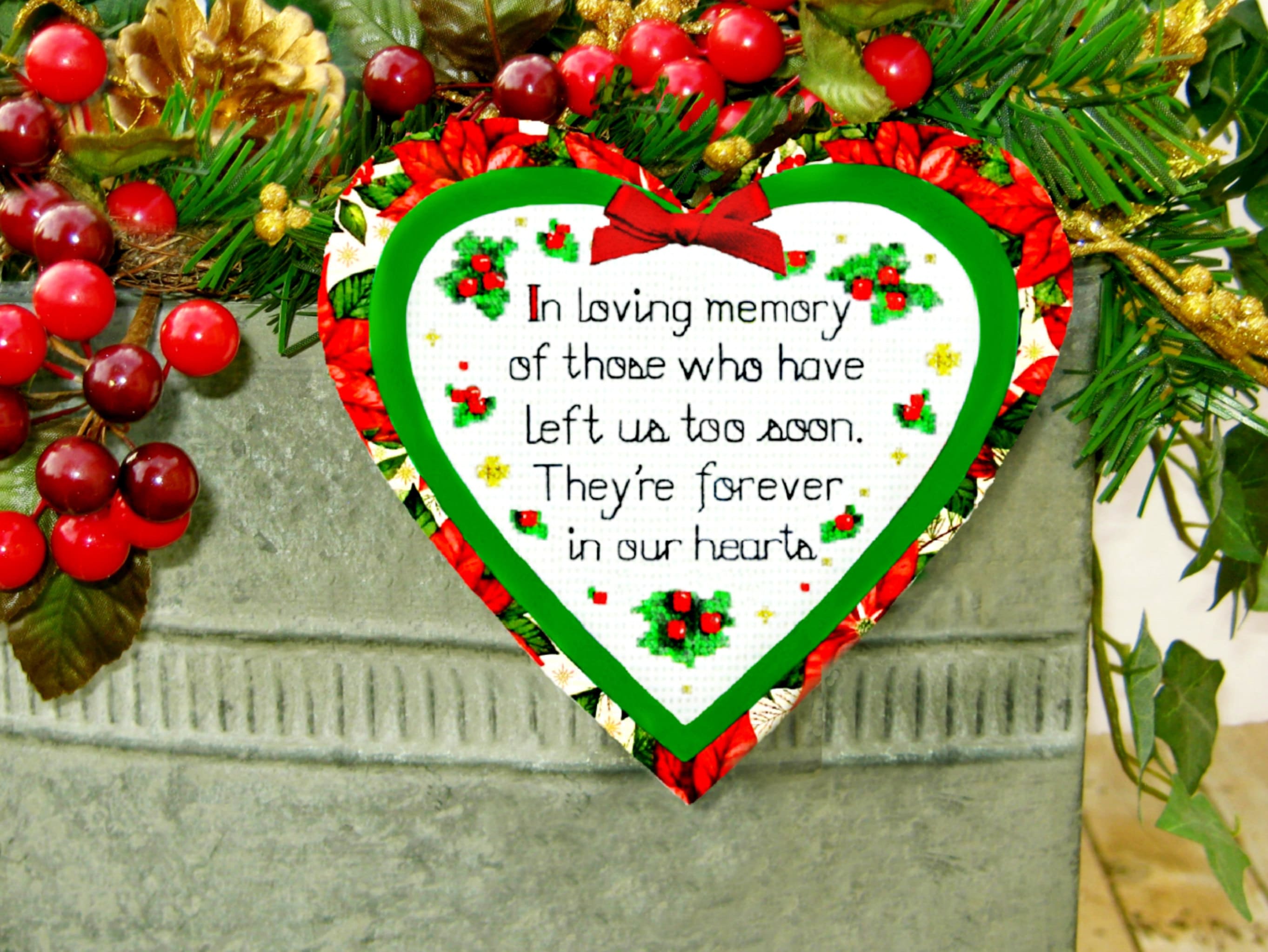 In loving memory Family memorial Christmas ornament Forever | Etsy