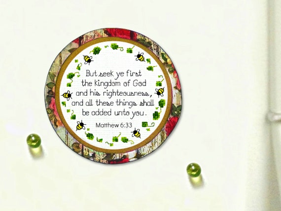 Matthew 6:33 Seek Ye First the Kingdom of God Scripture - Etsy