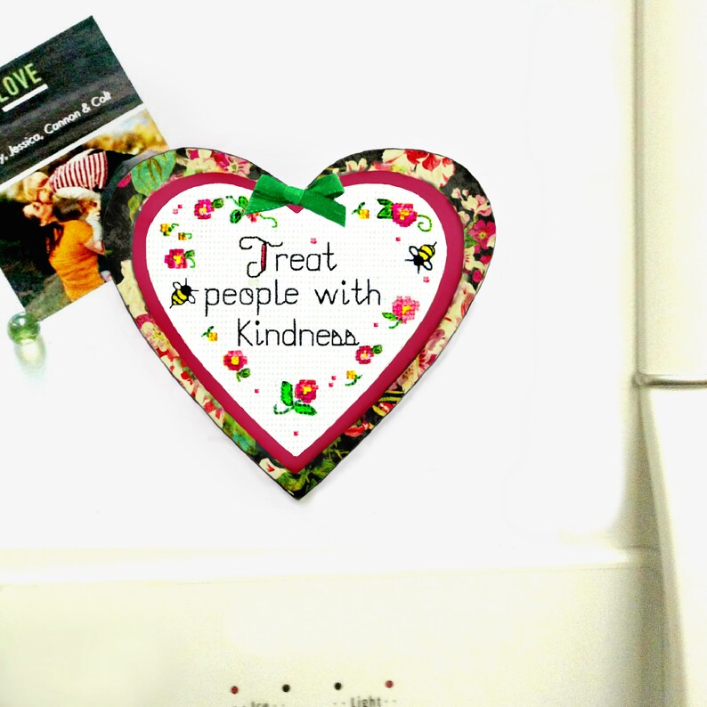 Treat People With Kindness Inspirational Heart Magnet Be - Etsy