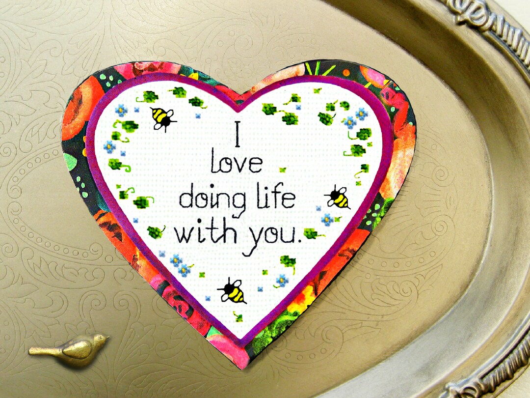 I Love Doing Life With You, Heart Magnet, Gift for Significant Other ...