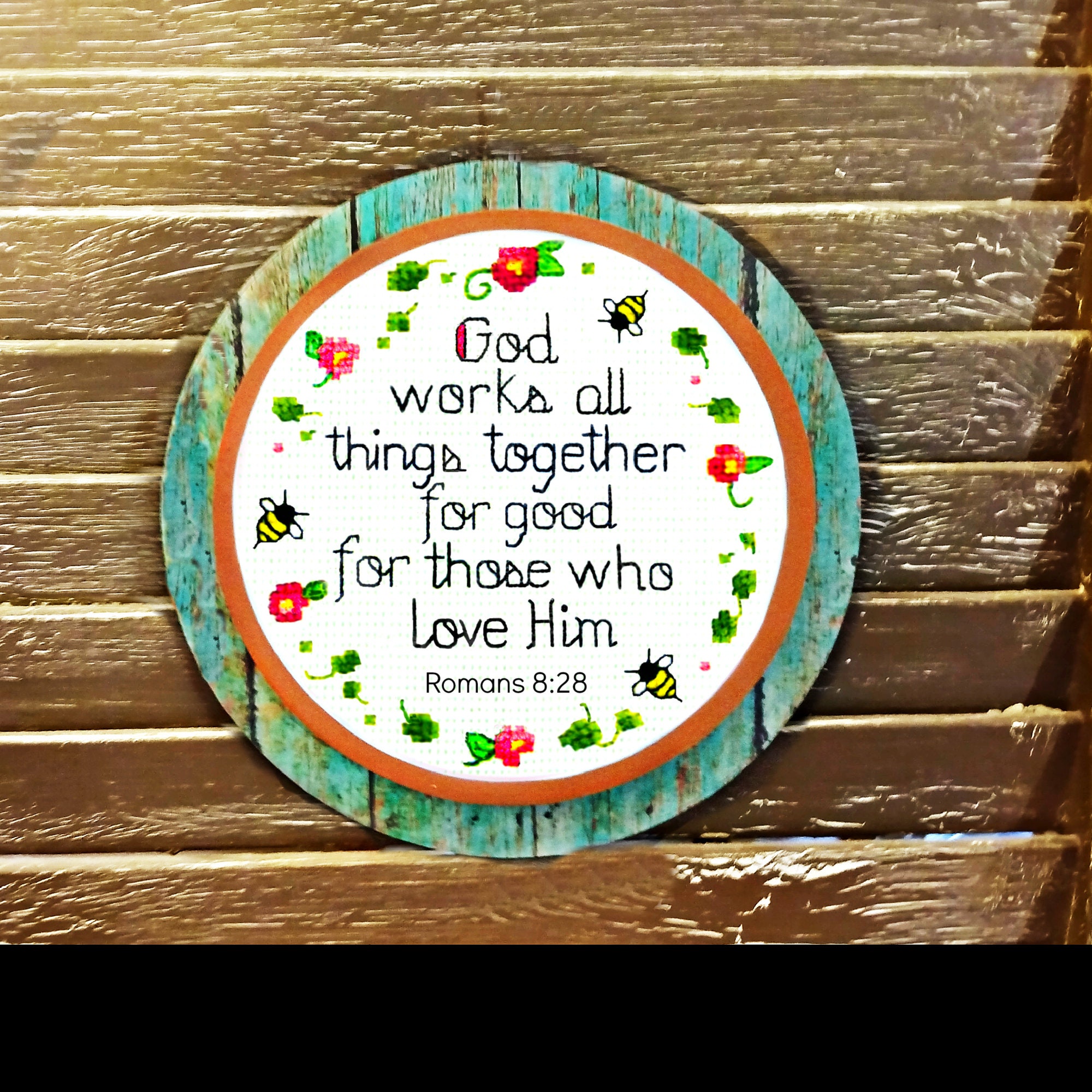 Romans 8:28 Scripture Plaque All Things Work Together for | Etsy
