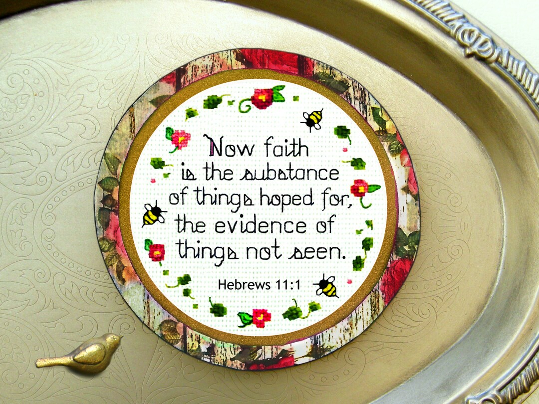 Hebrews 11:1, Bible Verse Magnet, Comfort Scripture, Christian Recovery ...