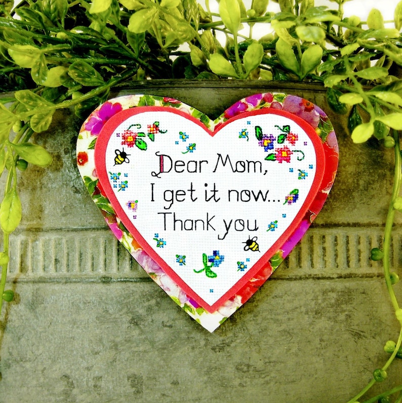 Dear Mom, Heart Magnet, Mom Birthday Gift From Daughter , Mom Quotes ...