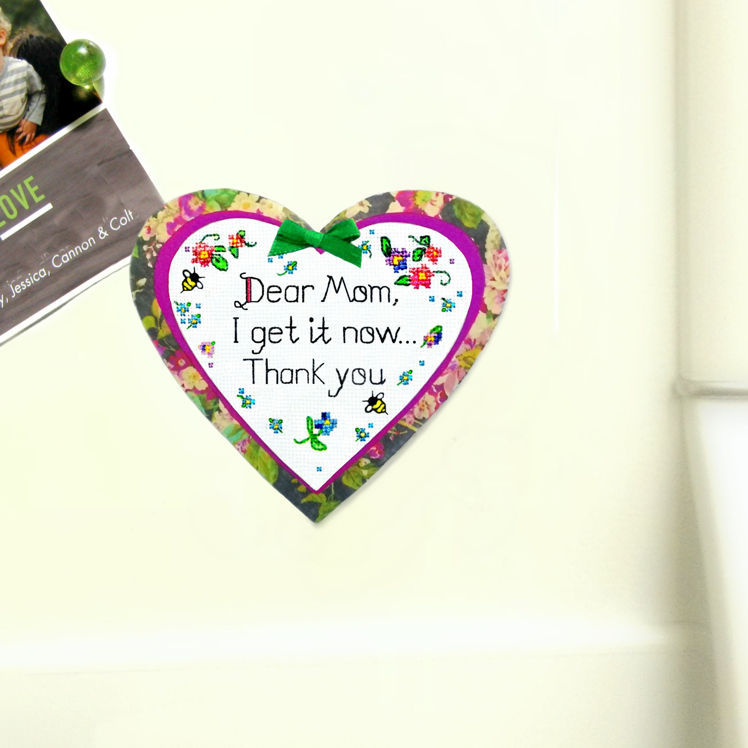 Dear Mom, Heart Magnet, Mom Birthday Gift From Daughter , Mom Quotes ...