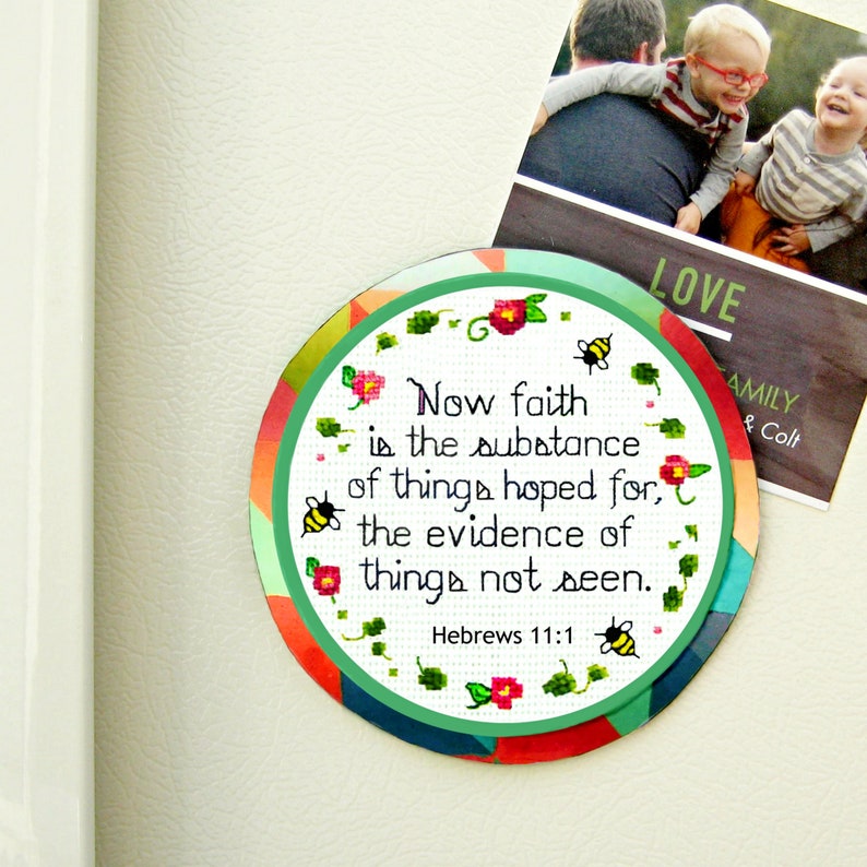 Hebrews 11:1 Bible verse magnet Comfort scripture | Etsy