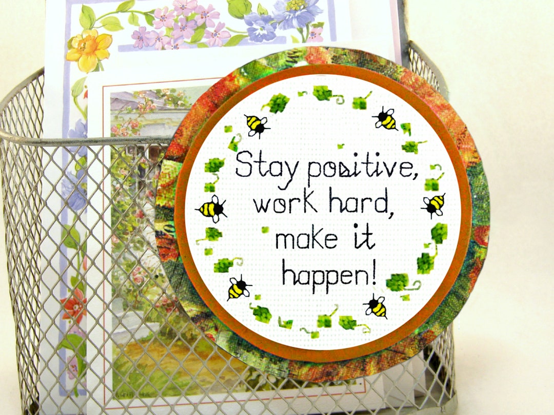 Stay Positive, Work Hard, Make It Happen, Magnet, Cubicle Decor for ...
