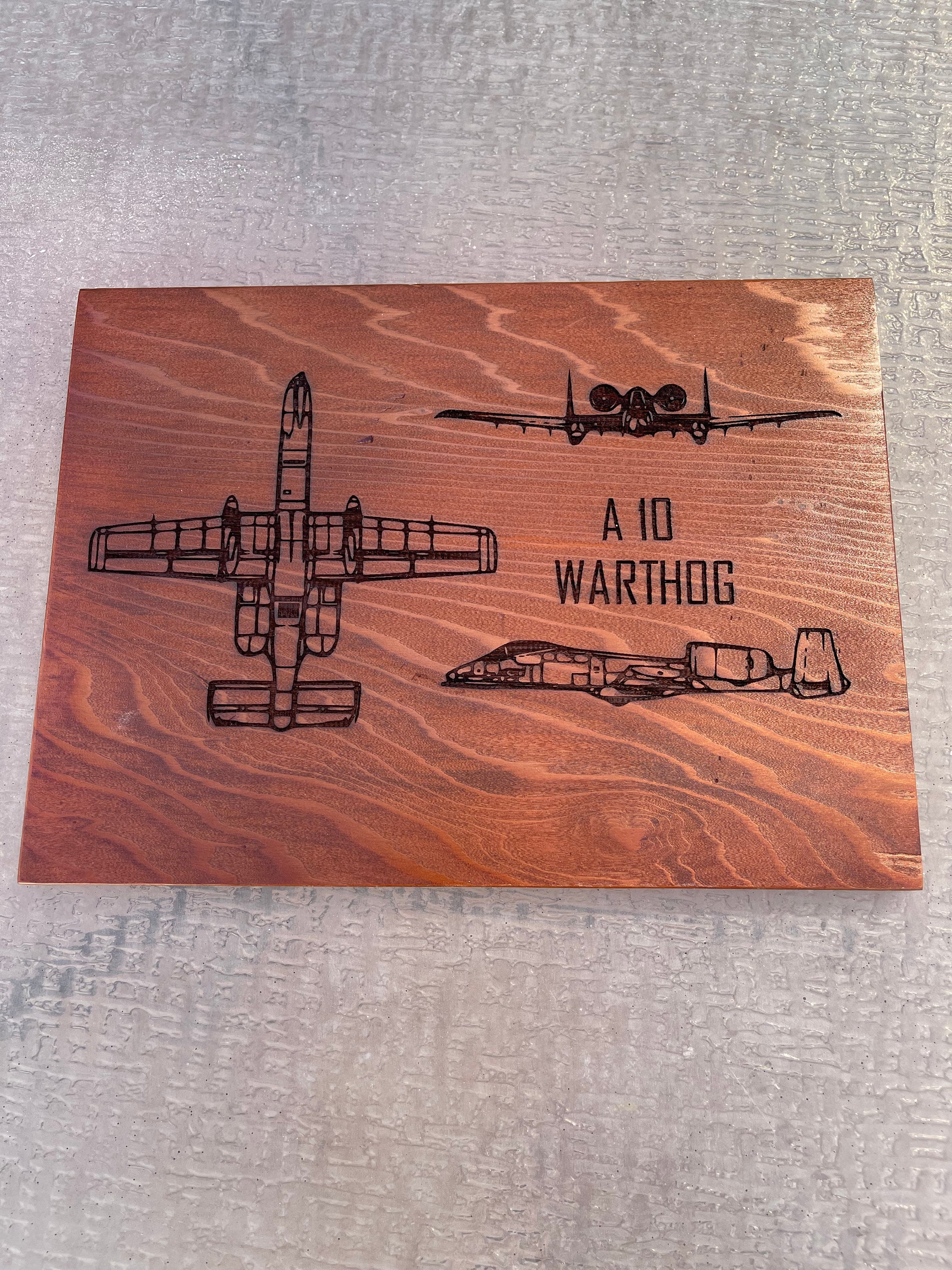 A10 Warthog Engraved Reclaimed Wood Sign - Etsy