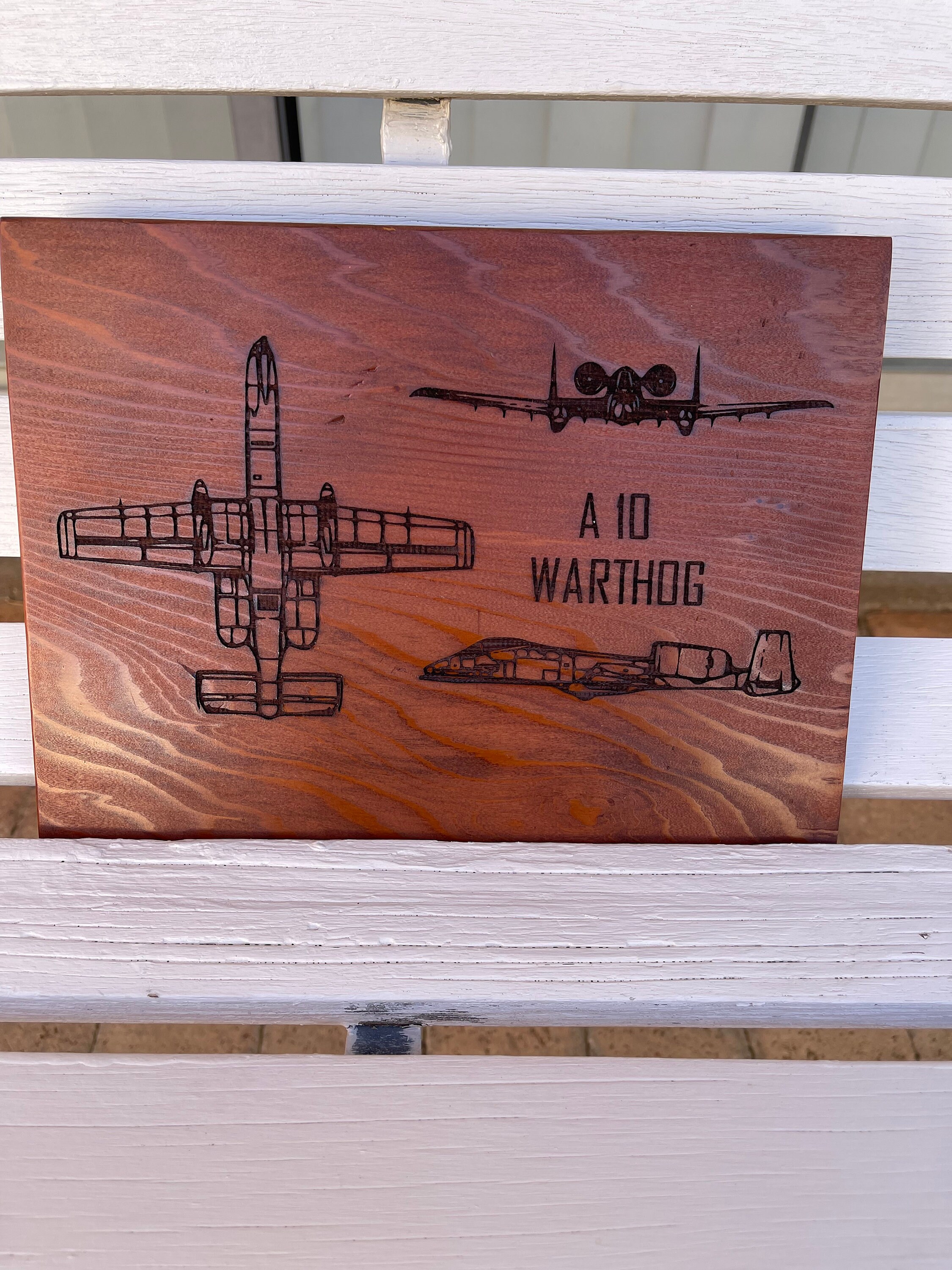 A10 Warthog Engraved Reclaimed Wood Sign - Etsy