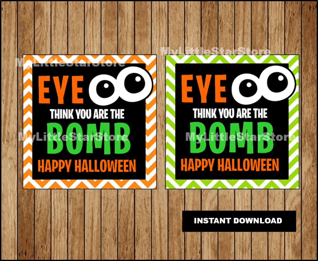 Halloween Bath Bomb Tags, Printable Halloween Eye Think You Are the ...
