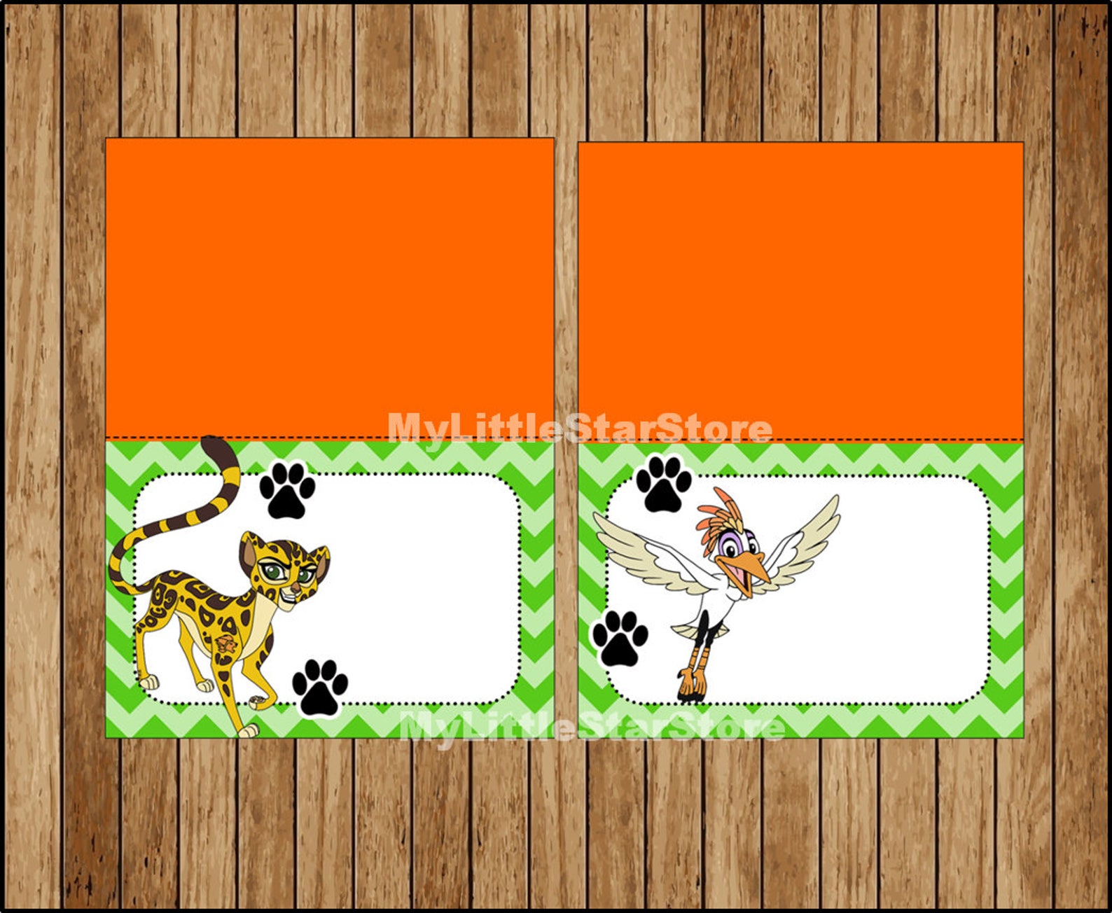 Lion Guard Food labels Printable Lion Guard Food tent cards | Etsy