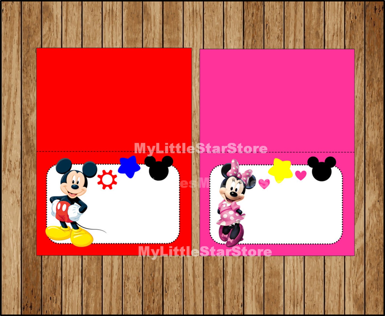 Mickey Mouse Food Labels Printable Mickey Mouse Food Tent | Etsy