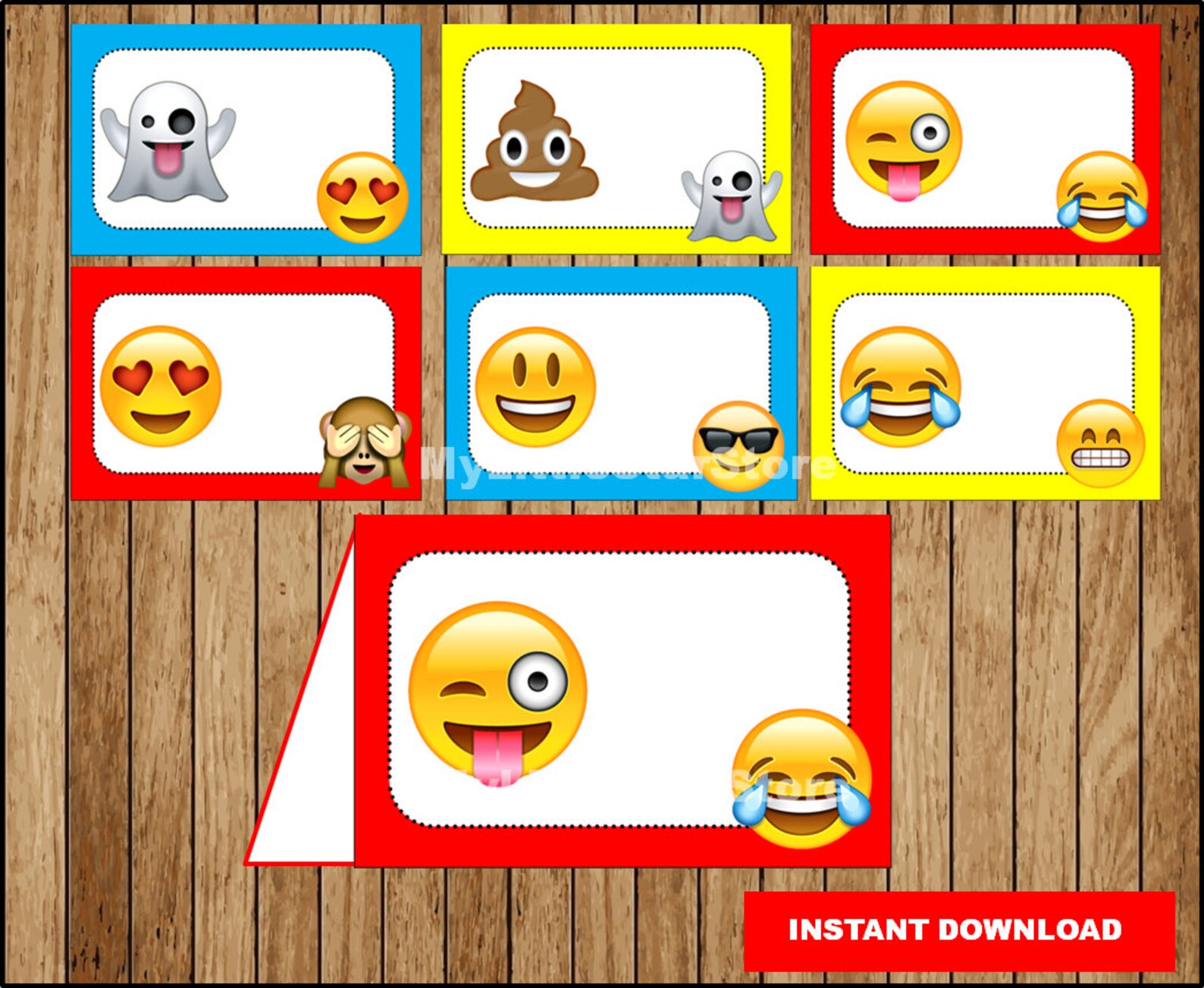 Emoji Food Labels Printable Emoji Food Tent Cards Emoji - Etsy