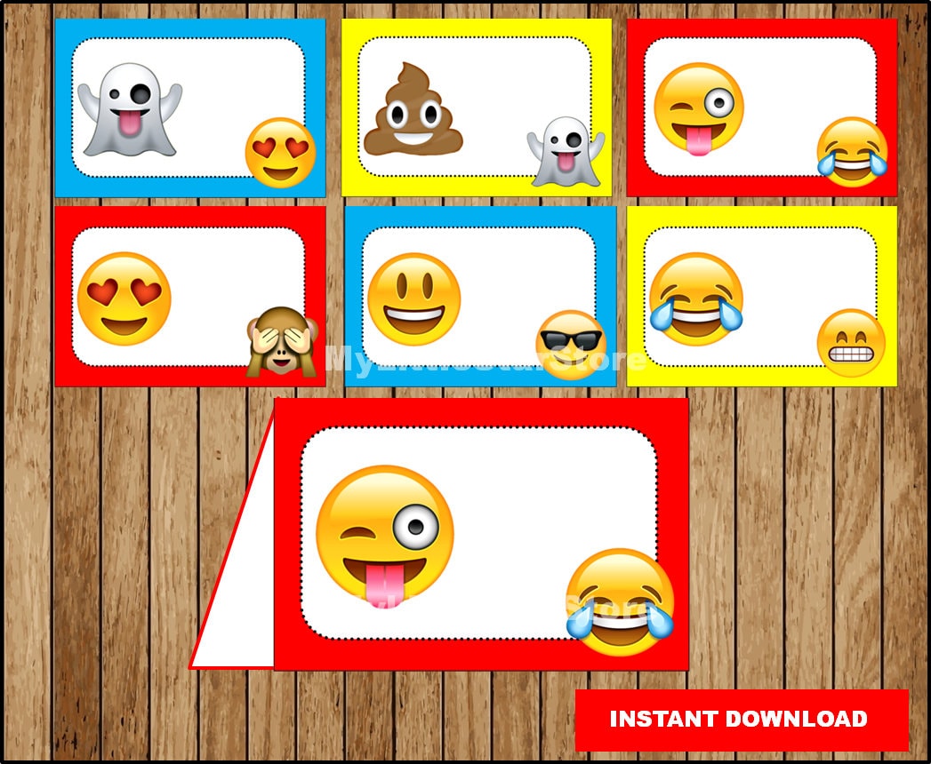 Emoji Food Labels, Printable Emoji Food Tent Cards, Emoji Party Food ...