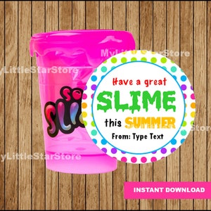 End of School Year Gift Tag, Have a Great Slime Summer Tag, Kids Tags ...