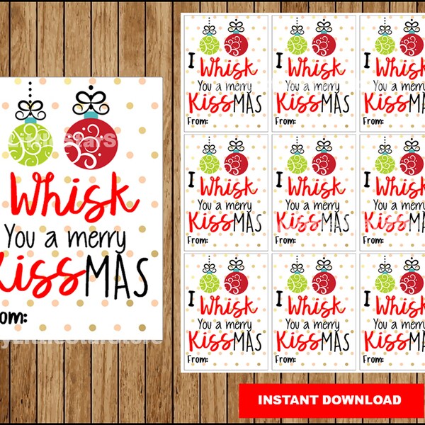 Whisk Merry Kissmas - Etsy